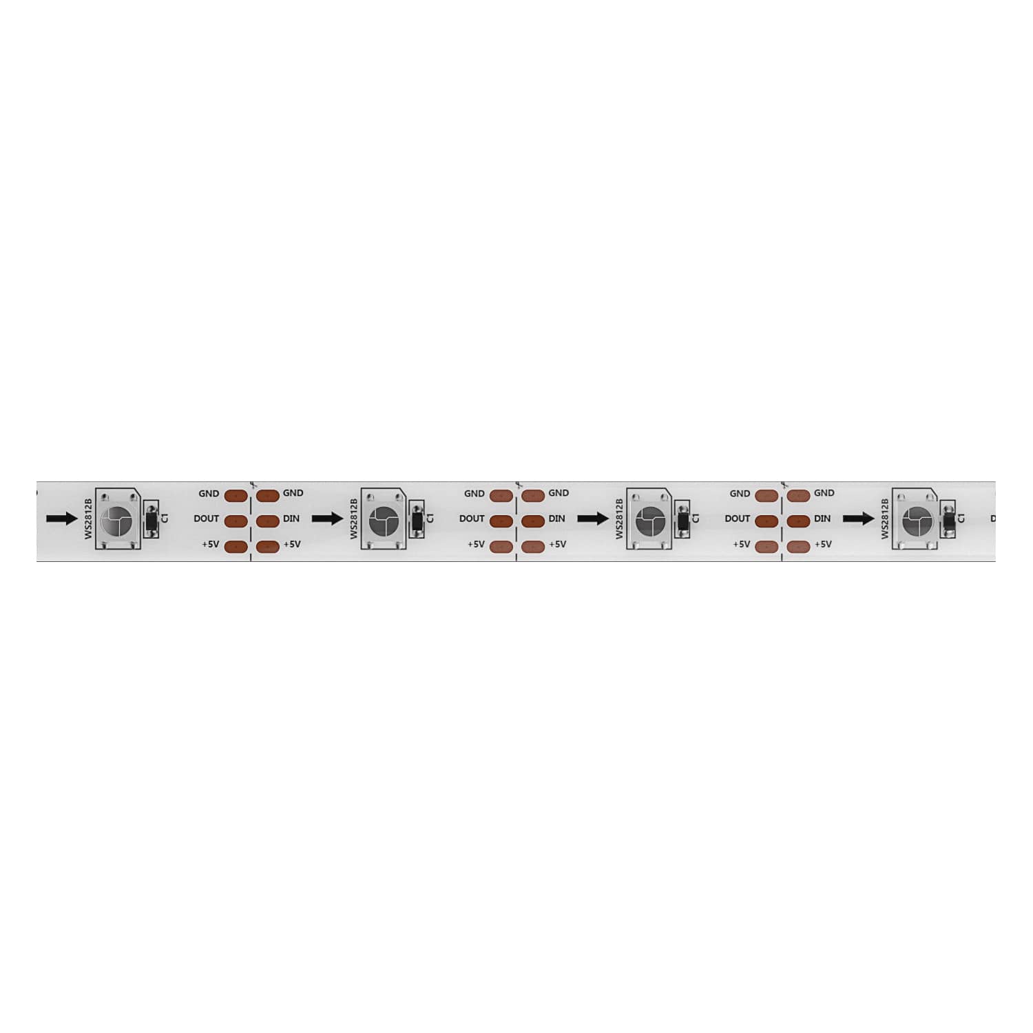 RGB Pixel Tape 5V 30 LEDs | LSD ASIA